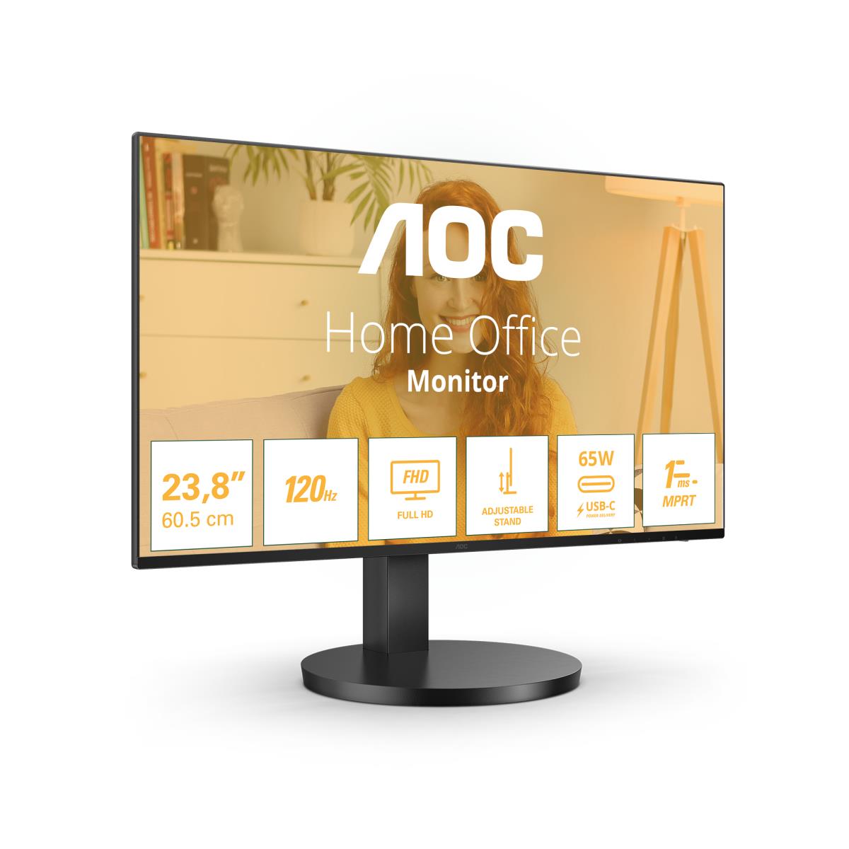 AOC Desktop USB-C Monitor - 24B3CF2 - 24in - 1920x1080 (Full HD) - IPS ...