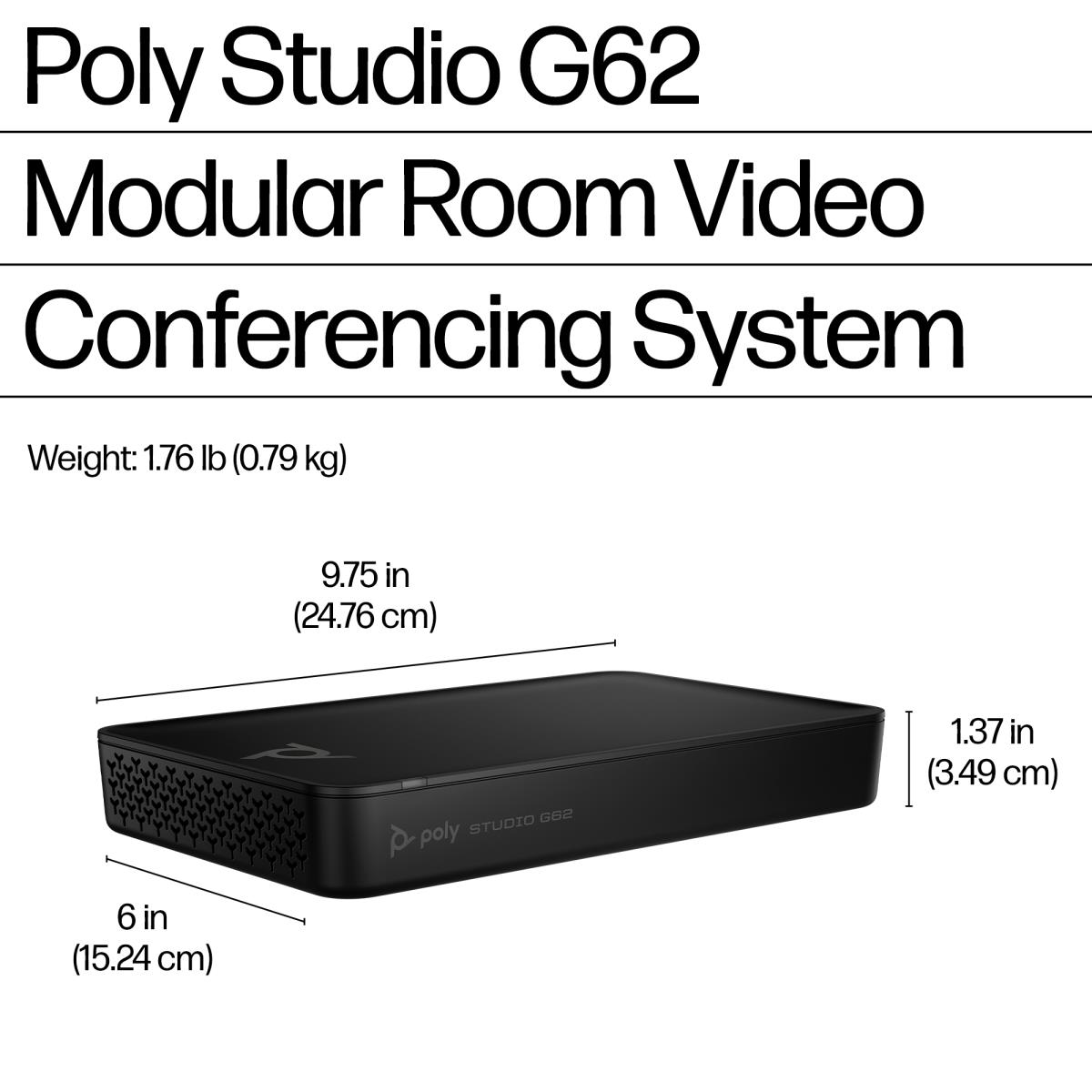 HP Poly Studio G62 Video Conferencing System With Mounting Plate Kit ...