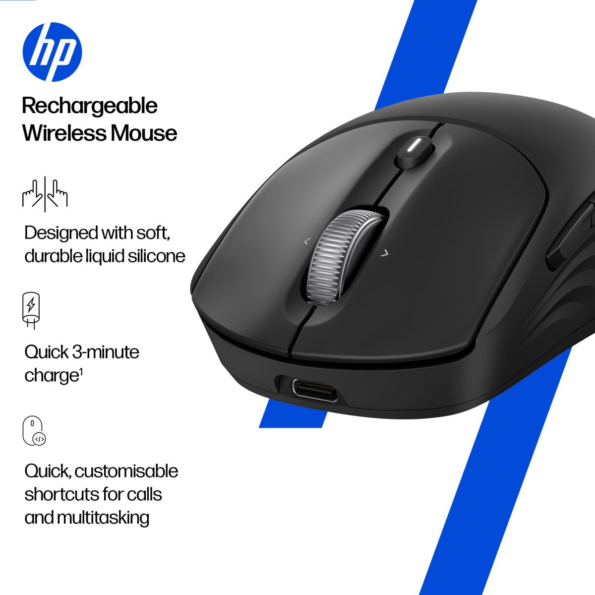 HP Wireless Rechargeable Mouse - 705 - AZ7B1AA#ABB - Redcorp.com/en