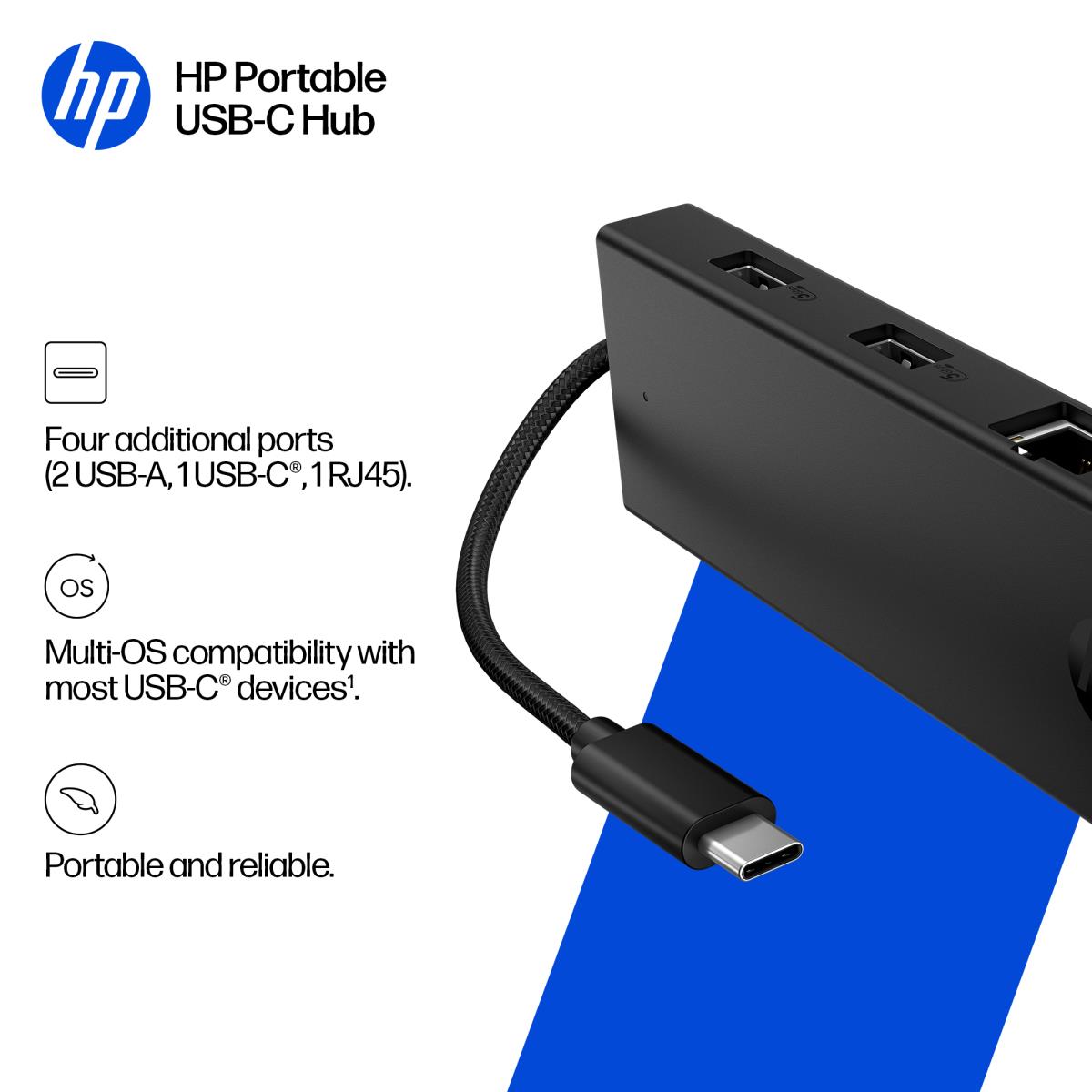 HP Portable USB-C Hub - B8SU8UT - Redcorp.com/en