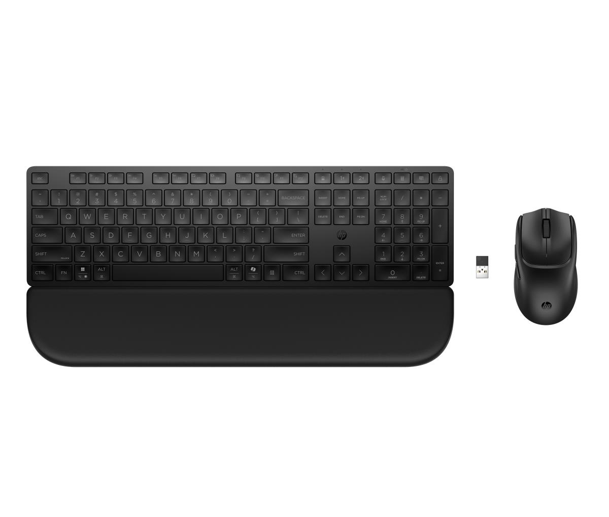 HP Multi-Device Dual-Mode Mouse and Keyboard Combo with Palm Rest 585C ...