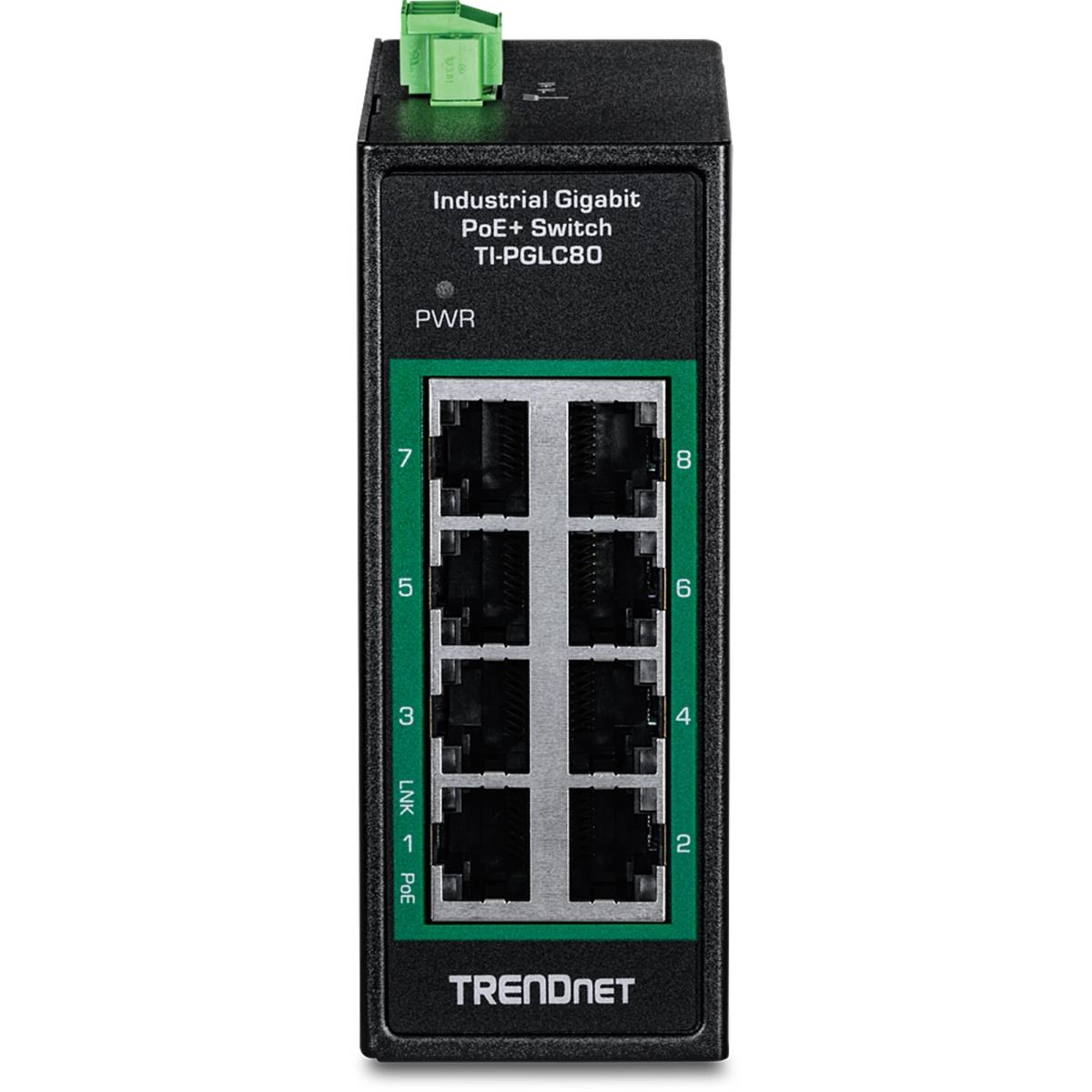 TRENDNET Industrial Gigabit PoE+ DIN-Rail Mini Switch - 8 Port - TI ...