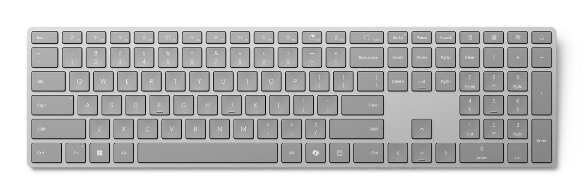 MICROSOFT Surface Keyboard Gen2 - Copilot - Wireless Bluetooth - Gray ...