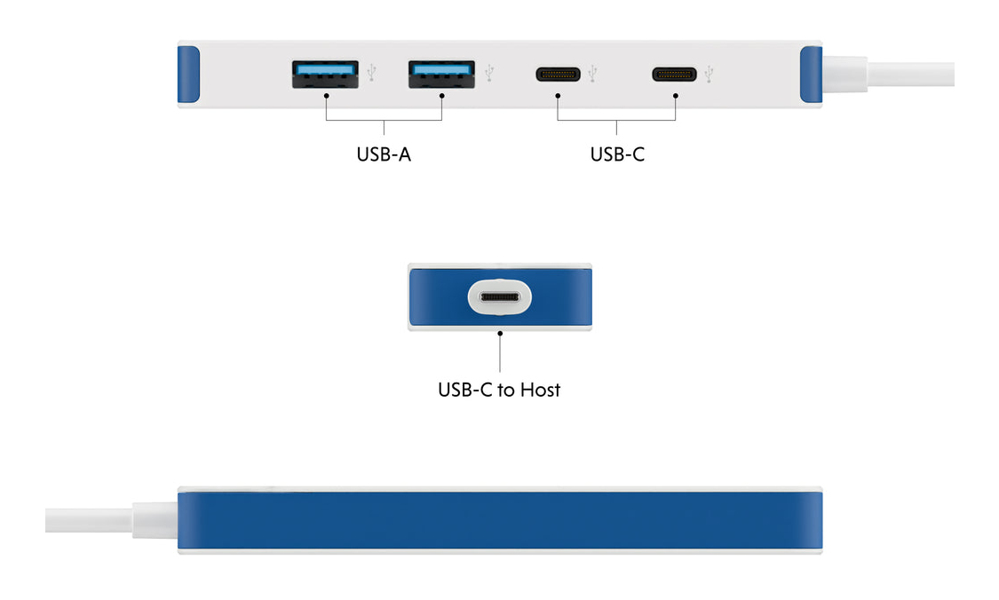 TARGUS Hyperdrive Flex 4 Port USB-c Hub (blue) - HD5201BUGL - Redcorp ...