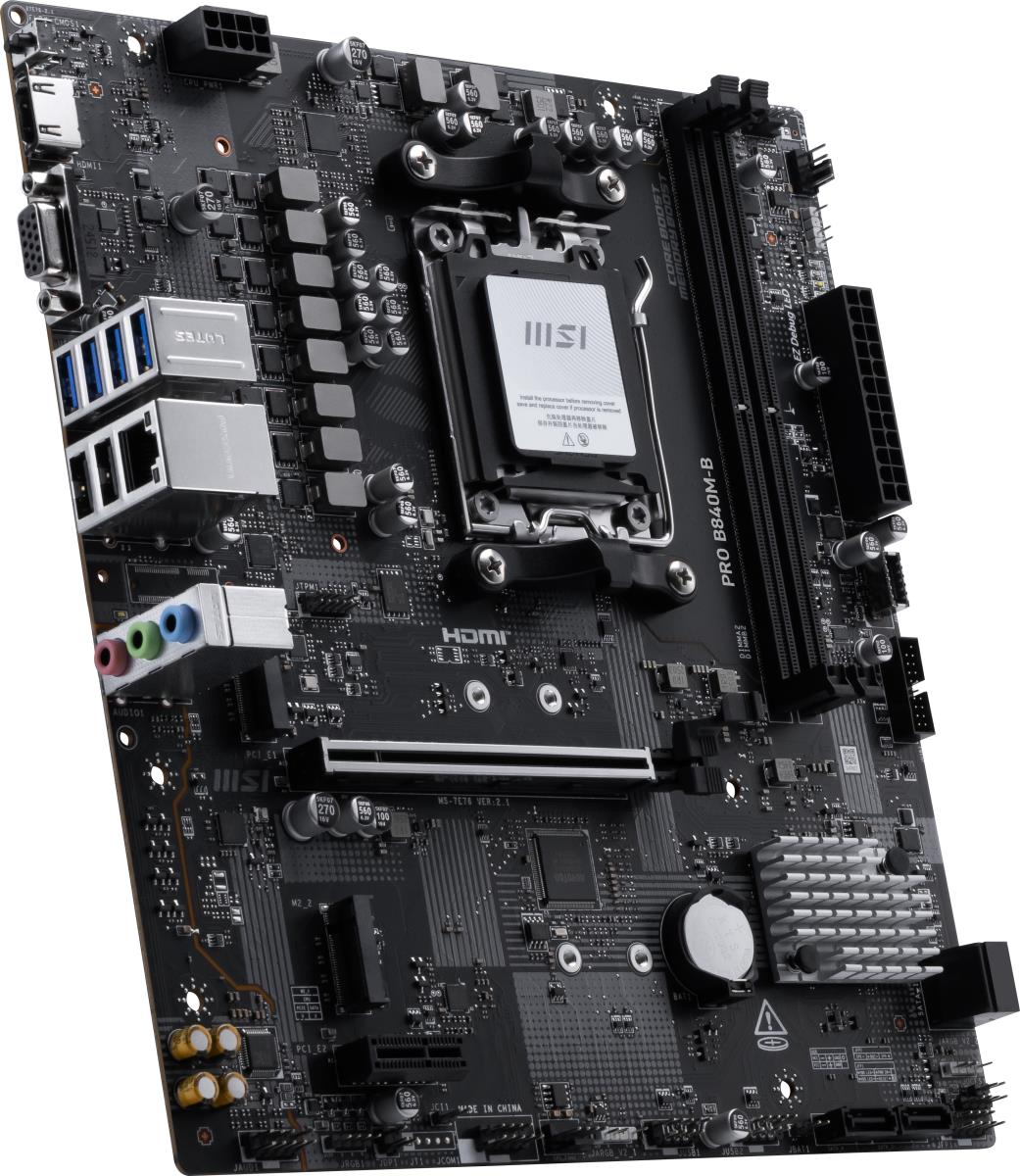 MSI Motherboard Pro B840m-b Am5 Amd B840 2x Ddr5 MATX - 7E76-002R ...