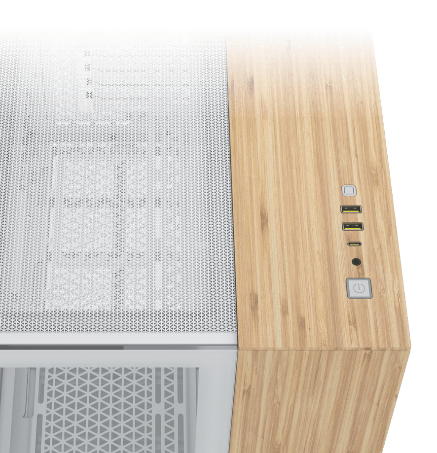 CORSAIR Pc Case - 2500x Micro ATX Dual Chamber White/bamboo Wood - CC ...