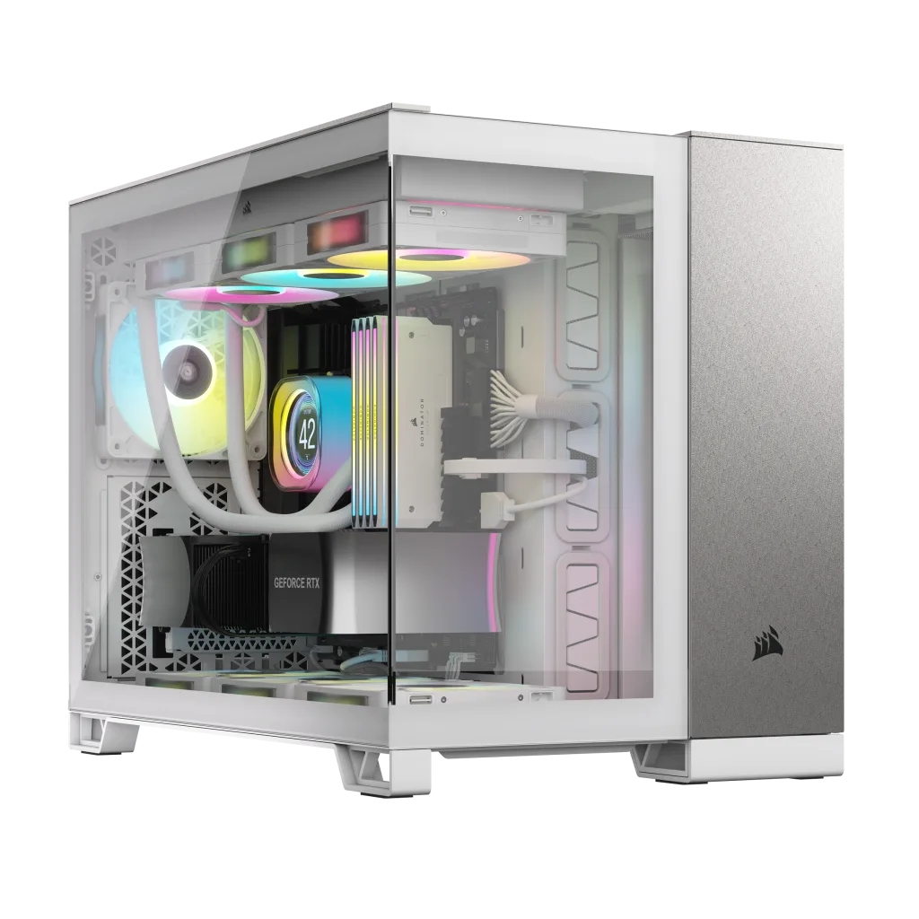 CORSAIR Pc Case - 2500x Micro ATX Dual Chamber White/satin Gray ...