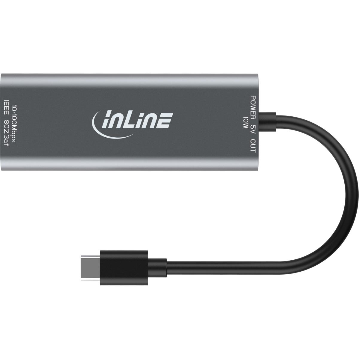 INLINE INC USB-C to RJ45 PoE adapter with overvoltage protection ...