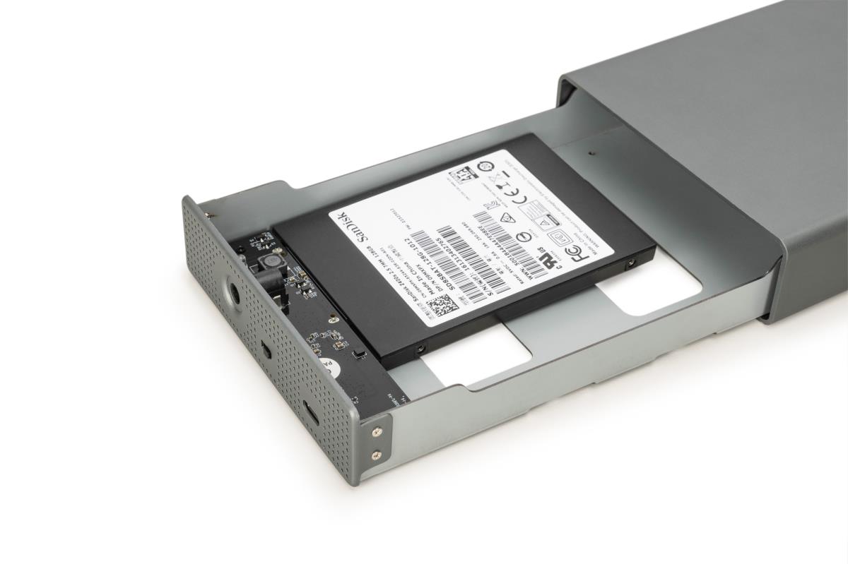 DIGITUS USB 3.0 hard disk enclosure - 3.5" SATA 16TB Aluminium - DA-71106-1 - Redcorp.com/en