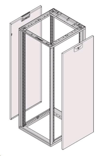 SCHROFF Novastar Side Panel for Slim-Line - (RAL 7035) 12U × 500D ...