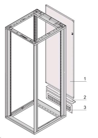 SCHROFF Novastar Rear Panel with Cable Gland - 12U - 553W - RAL7021 ...