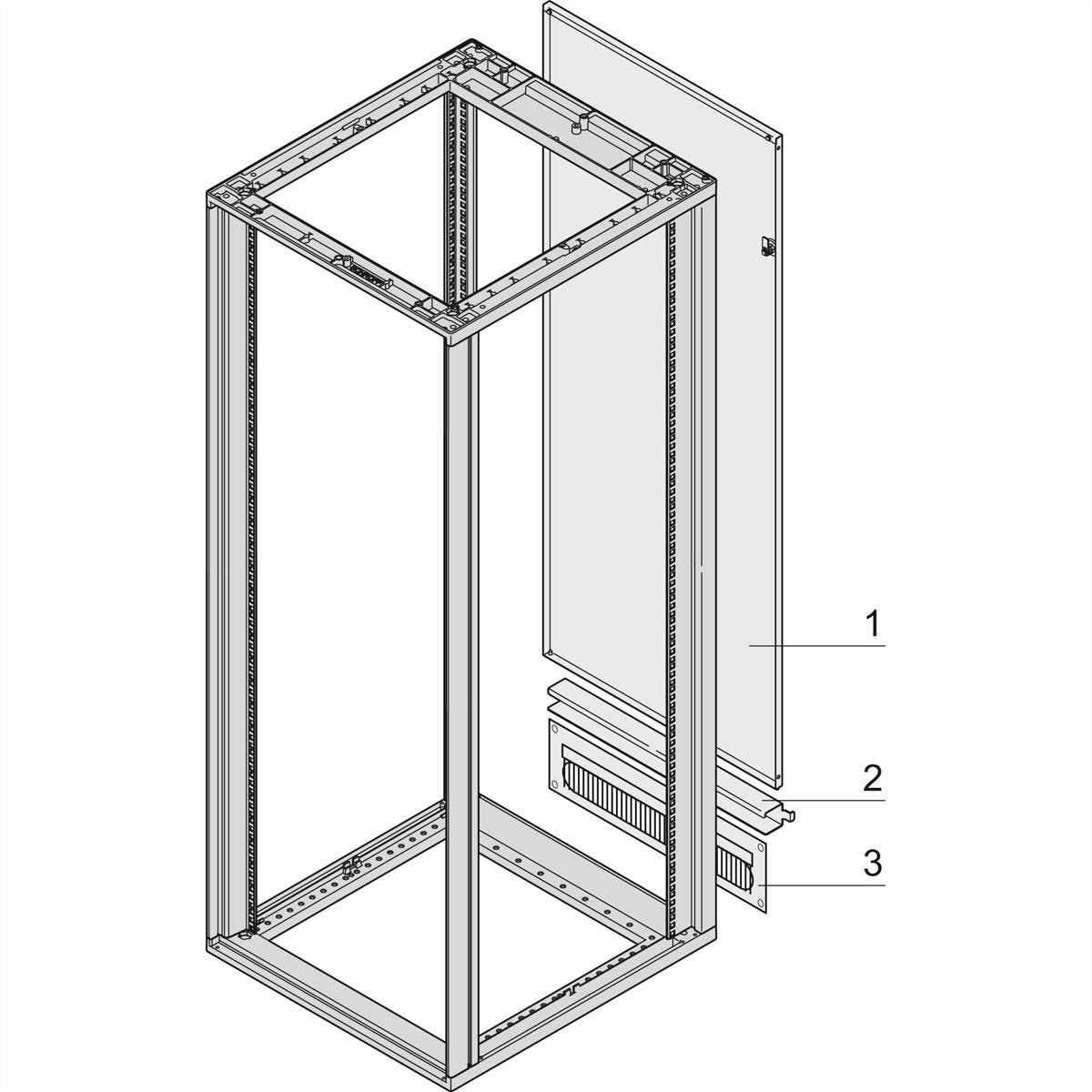 SCHROFF Novastar Rear Panel with Cable Entry Frame - 43U - 553W × 1933H ...