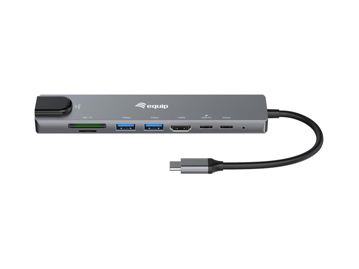 EQUIP USB-C 8-in-1 Multifunctional Adapter - 133497 - Redcorp.com/en