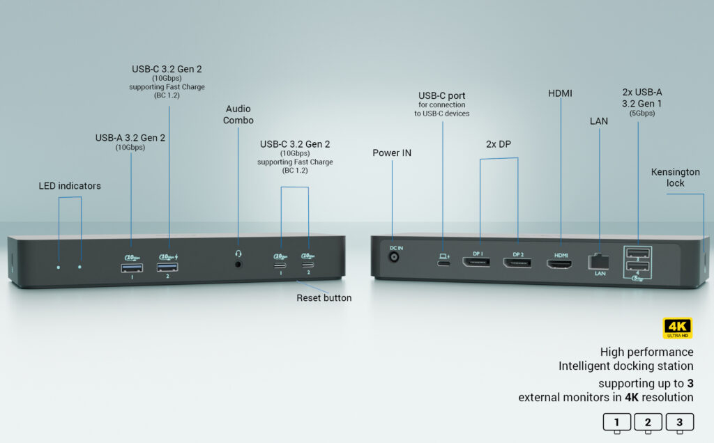 I-TEC ELECTRONICS Docking Station - USB-c - Intelligent Triple Display ...