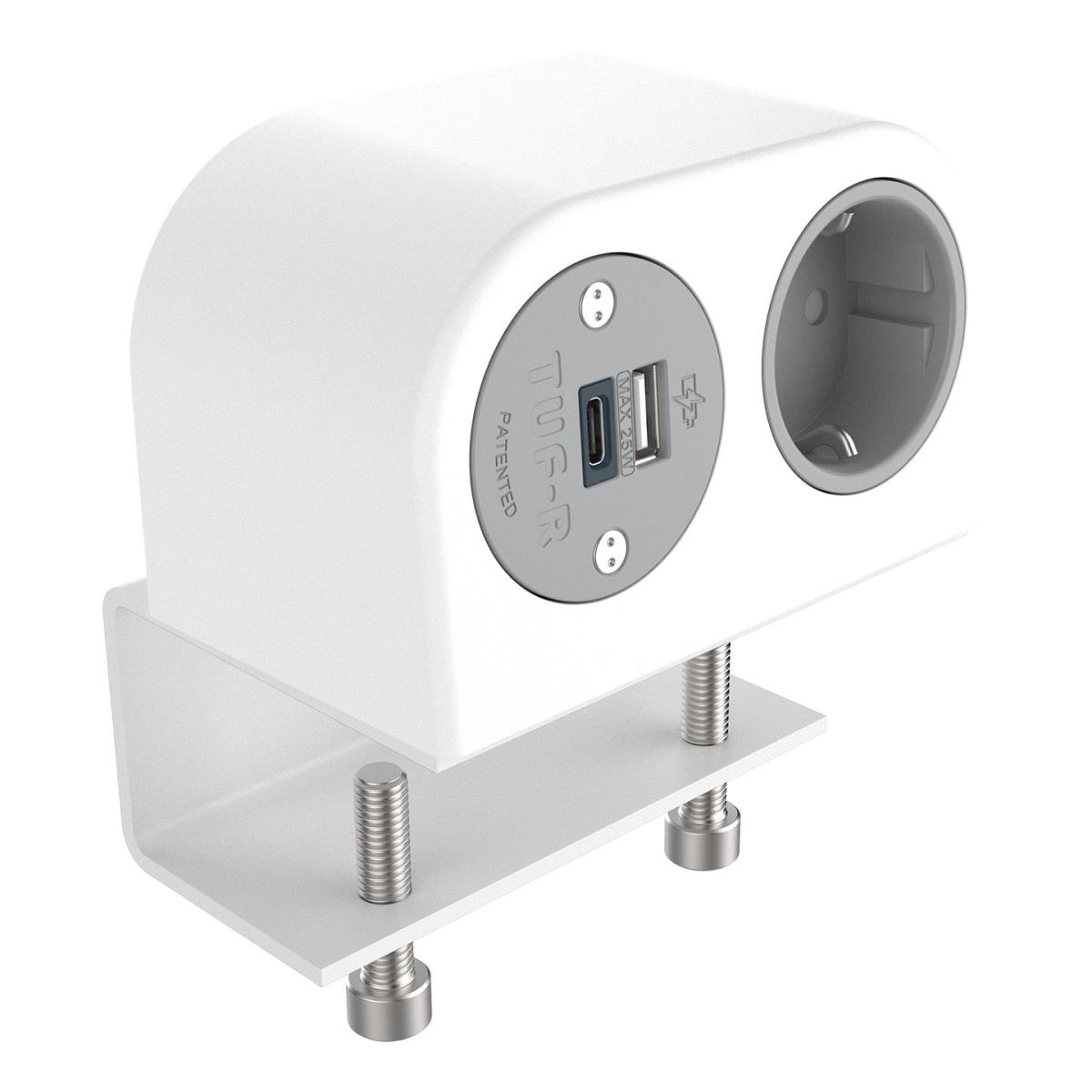 DATAFLEX Power Phase Schuko USB-A+C 25W 200 White - 25.200 - Redcorp.com/en