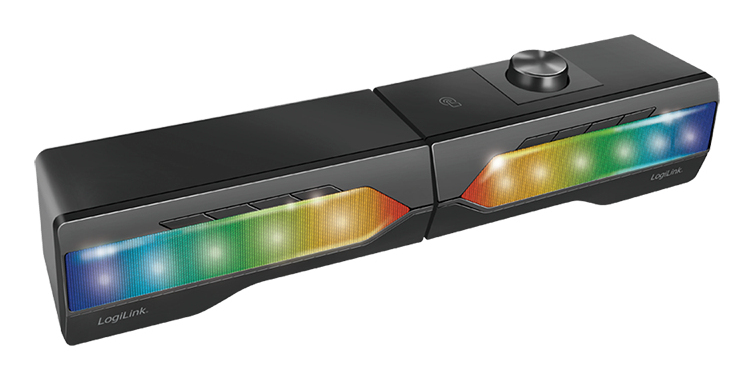 LOGILINK Mobile soundbar - party light, 2-in-1 gaming sound system ...