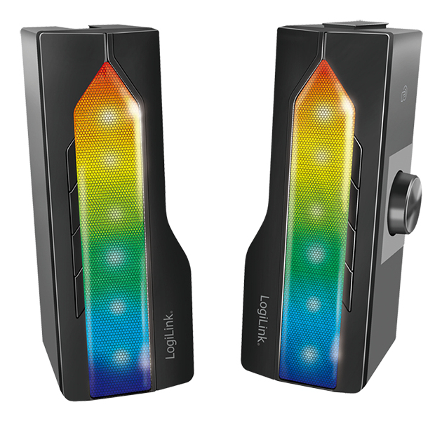 LOGILINK Mobile soundbar - party light, 2-in-1 gaming sound system ...