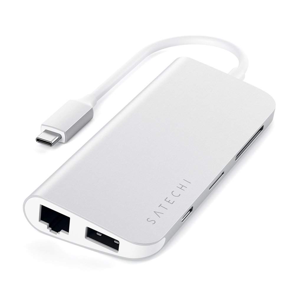 SATECHI Aluminum Type-c Pro Multimedia Adapter Silver - ST-TCMM8PAS ...