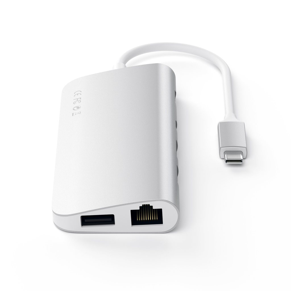 SATECHI Aluminum Type-c Pro Multimedia Adapter Silver - ST-TCMM8PAS ...