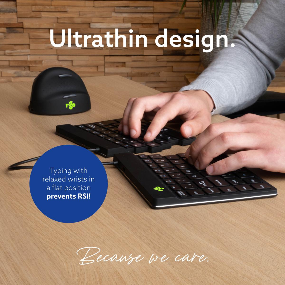 R-GO TOOLS Split Break Ergonomic - Keyboard - Wireless - Black - Qwerty ...