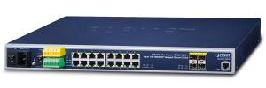 PLANET Managed Ethernet Switch - Industrial L2+ 16-port 10/100/1000t ...
