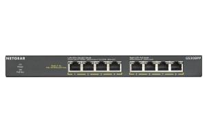 NETGEAR GS308PP Gigabit Ethernet 8-Port SOHO PoE+ Unmanaged Switch (83W ...