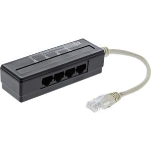 INLINE INC 4-port Telephone Port Splitter, Rj45 Male To 4x Rj45 Female ...