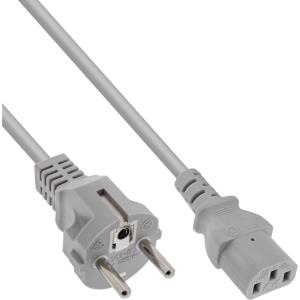 INLINE INC Power Cable Type F Straight to IEC Connector Grey 1.8m ...