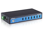 MOXA UPort - 7 Port industrial-grade USB Hub, w/ adapter - UPort 407 ...