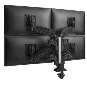 CHIEF MANUFACTURING Kx Low-profile Quad Monitor Arms, Column Desk Mount ...