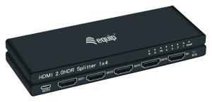 EQUIP Ultra Slim 4-Port HDMI 2.0 Splitter - 332717 - Redcorp.com/en