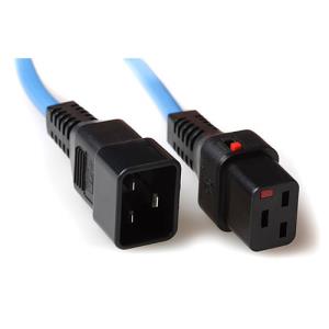 IEC LOCK Connection Cable - 230v C19 Lockable - C20 Blue 1m - AK5205 ...