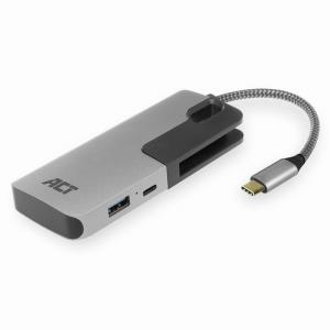 ACT USB-C Hub with 3x USB-A Card Reader USB-C PD Pass-Through 60W ...